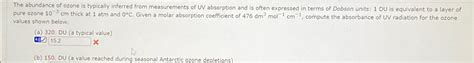 The Abundance Of Ozone Is Typically Inferred From