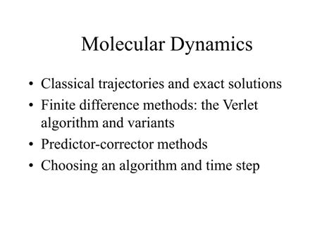 PPT Molecular Dynamics PowerPoint Presentation Free Download ID 846668