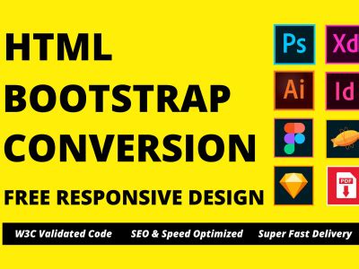 PSD To HTML XD To HTML Figma To HTML And Bootstrap Tailwind CSS Upwork
