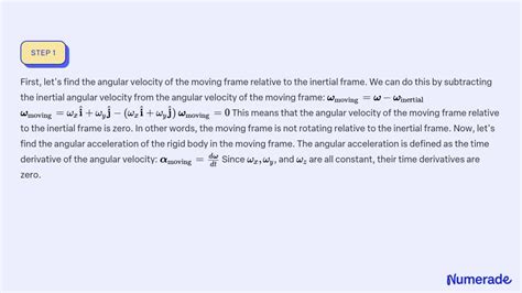 ⏩solvedthe Inertial Angular Velocity Of A Rigid Body Is ω𝐢̂𝐣̂𝐤̂