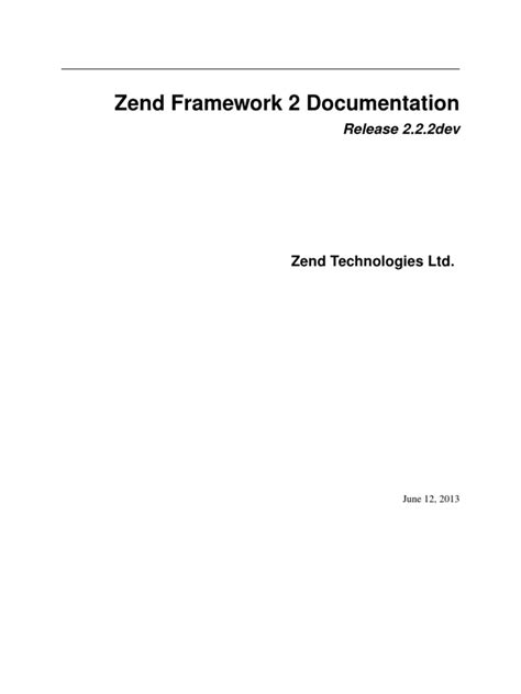 Zend Framework 2 Pdf Software Areas Of Computer Science
