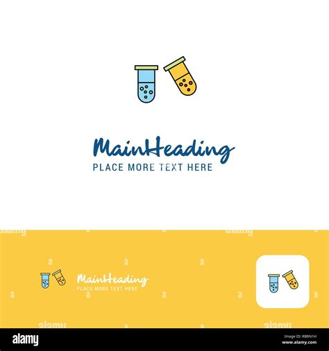 Creative Test Tube Logo Design Flat Color Logo Place For Tagline Vector Illustration Stock