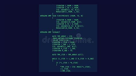 Large Animated Block With Scrolling Abstract Code Stock Footage