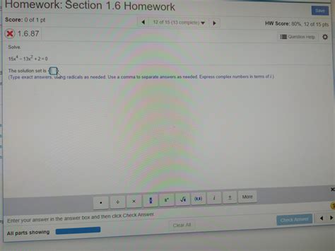 Answered Homework Section 1 6 Homework Save… Bartleby