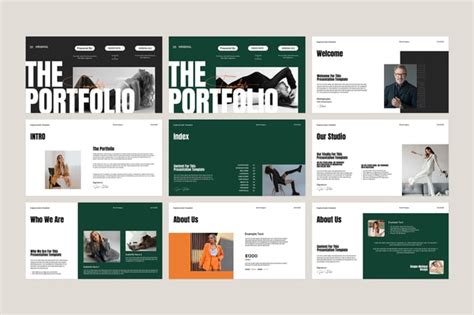 Portfolio PowerPoint Template Incl. art & brand - Envato