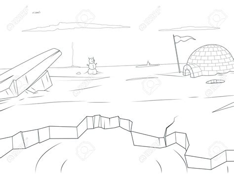 Dibujos De Paisaje Artico Para Colorear Vsun