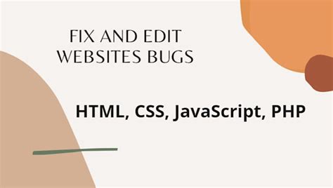 Edit Or Update Bugs In Websites Html Css Js Code By Sanae Fiverr