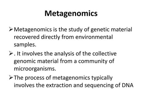 Ppt On Metagenomicspptx