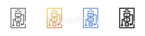 Algorithm Iconthin Linear Gradient Blue Stroke And Bold Style Design