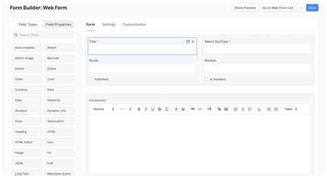 Form Builder Develop Frappe Framework Frappe Forum