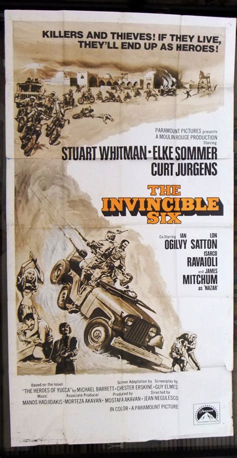 The Invincible Six Elke Sommer 3sh Org 41x81 Movie Poster 1970s