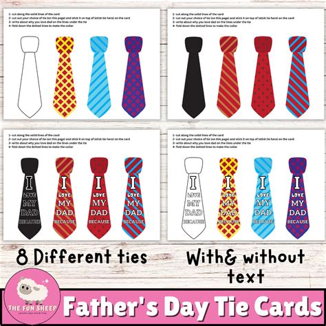 Fathers Day Tie Cards Shirt And Tie Card Craft Necktie Greeting Card