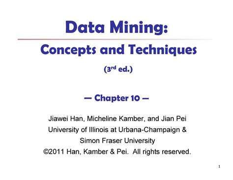 3 Basic Cluster Data Mining Concepts And Techniques Rd Ed