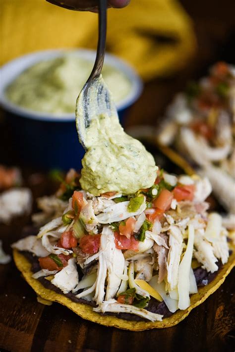Easy Shredded Chicken Tostadas Dude That Cookz