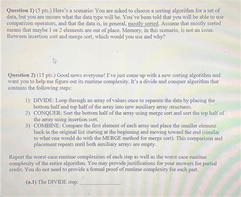 solved question 1 5 ﻿pts ﻿here s a scenario you are