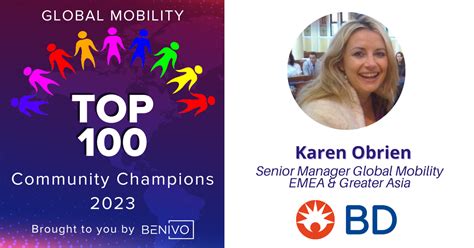 Karen Obrien Global Mobility Top 100 Community The View From The Top