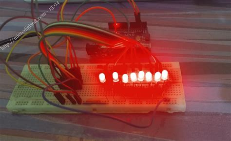 Led Chaser With 74hc595 Shift Register Using Arduino