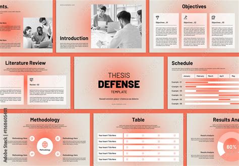 Thesis Defense Presentation Template Design Layout Stock Template