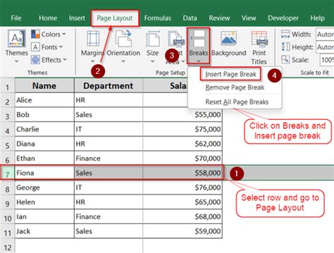 How To Insert Page Break In Excel Between Rows 5 Easy Ways Excel