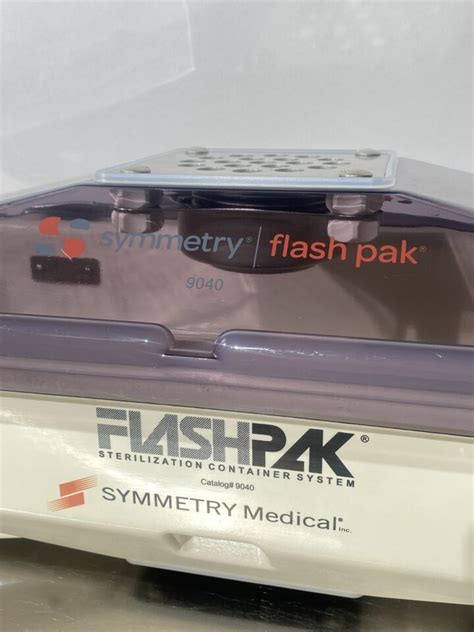 Used Symmetry Surgical 9040 2 Flashpak Sterilization Container System W Inner Tray Surgical