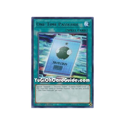 One Time Passcode Super Rare