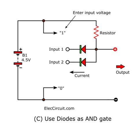 Learn Simple AND And OR Logic Gate Without IC ElecCircuit Com