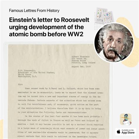 Famous Lettres From History Einsteins Letter To Roosevelt — Letters Stamps And Penpals