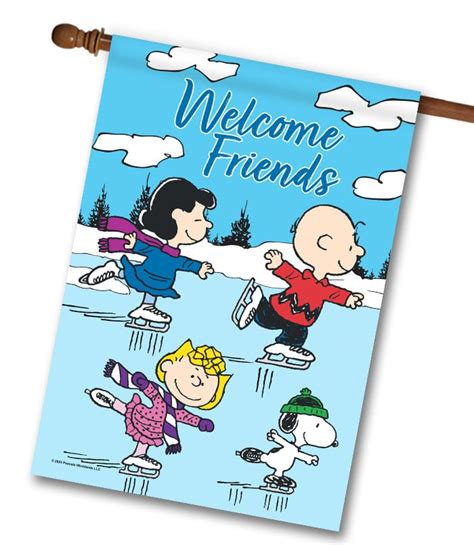 Buy Peanuts® Winter Wonderland Ice Skating House Flag
