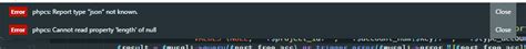 Php Report Type Json Not Known Stack Overflow
