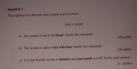 solved the equation of a discrete time system is given