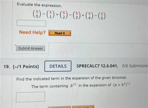 Solved Evaluate The Expression Chegg