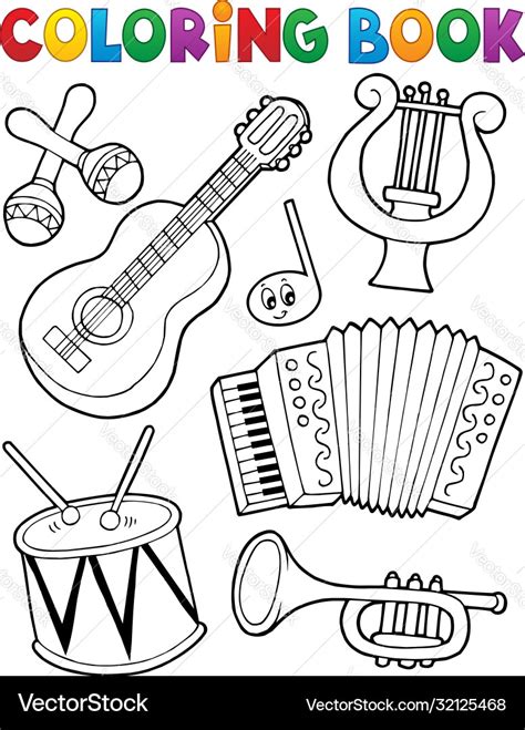 Musical Instruments Coloring Pages