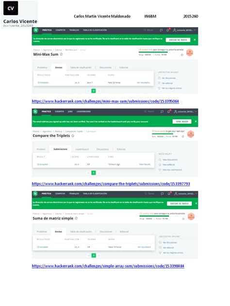 Ejercicios Hackerrank Cvicente 2015260 Pdf