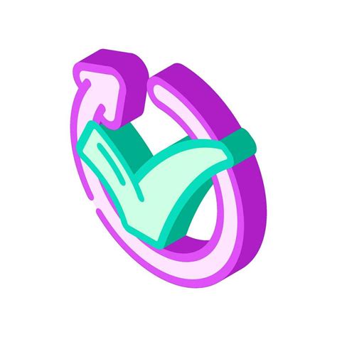 Successful Update Mark Isometric Icon Vector Illustration 34912251