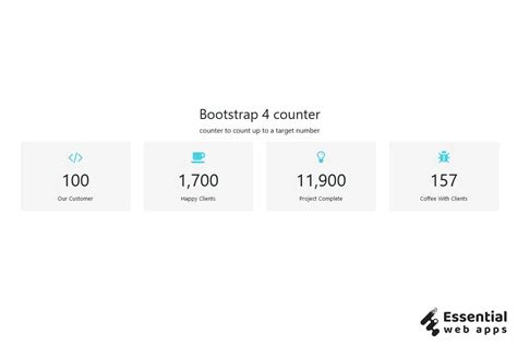 10 Bootstrap Counters Latest Collection Essential Web Apps