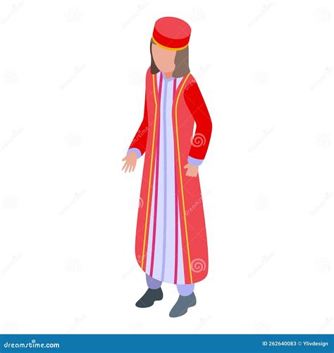 Uzbekistan Cute Woman Icon Isometric Vector. Tourism Architecture Stock ...