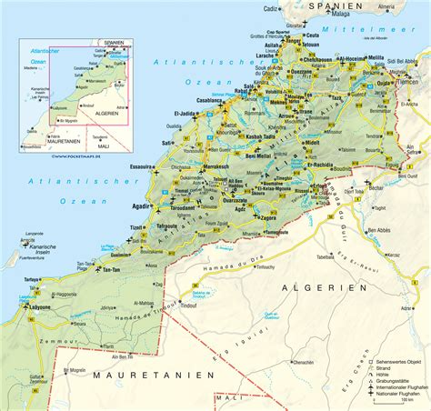 Printable Map Of Morocco