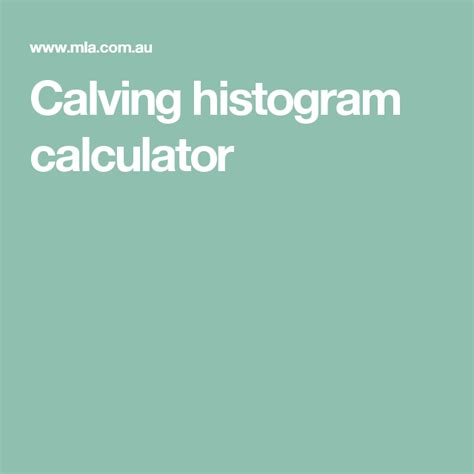 Calving Histogram Calculator Extension Training Histogram Photography For Beginners Decision
