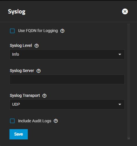 Managing System Logging TrueNAS Documentation Hub