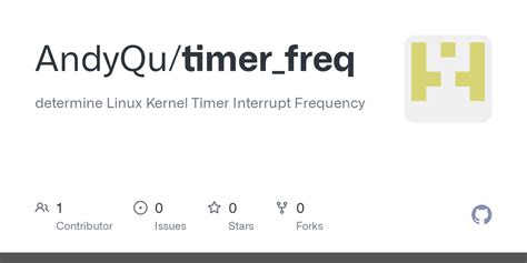 Github Andyqu Timer Freq Determine Linux Kernel Timer Interrupt