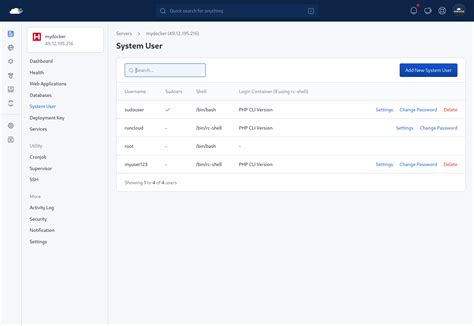 Creating A System User On Docker Servers Runcloud Docs