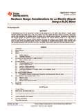 Hardware Design Considerations For An Electric Hardware Design Considerations For An
