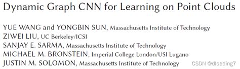Tog 19 Dgcnn Dynamic Graph Cnn For Learning On Point Clouds Csdn博客