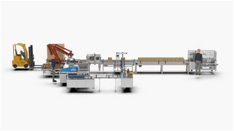 modelo 3d automatic loading and unloading filling labeling and