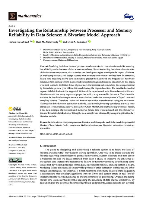 Pdf Investigating The Relationship Between Processor And Memory Reliability In Data Science A