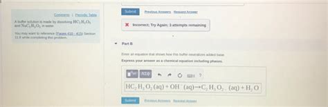 Solved Constants Part A A Buffer Solution Is Made By