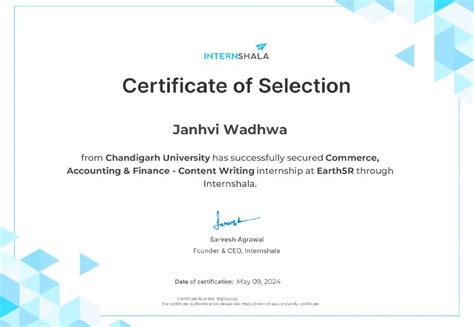 Selected For Content Writing Internship With Earth5r Janhvi Wadhwa Posted On The Topic Linkedin