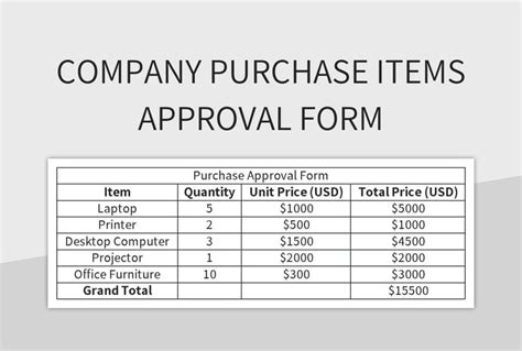 Free Purchase Items List Templates For Google Sheets And Microsoft Excel Slidesdocs