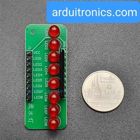 บอร์ดทดลอง led 8 ดวง สำหรับ arduino arduino raspberry pi nodemcu iot nvidia lora ai