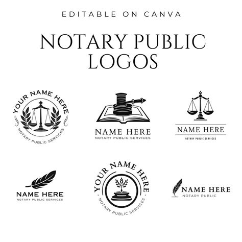 Notary Public Logo Design Template Professional Custom Notary Logo